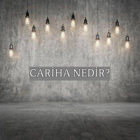 Câriha Nedir? - Ne Demek - Zıt Anlamı - Eş Anlamı
