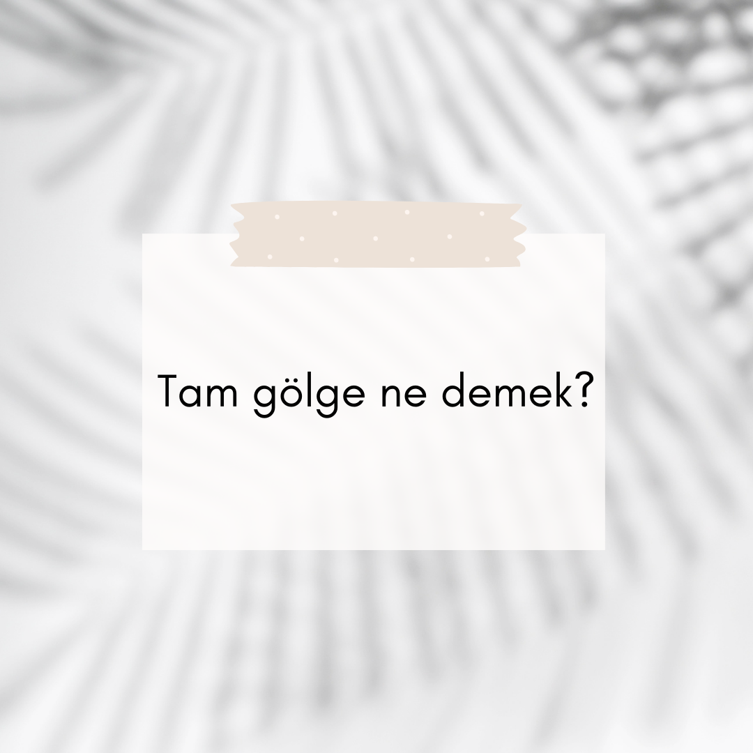Tam gölge ne demek? | Kelime Bulucu-Kelimelik Bulucusu-Nedir Nedemek -Zıt Anlamı-Eş Anlamı