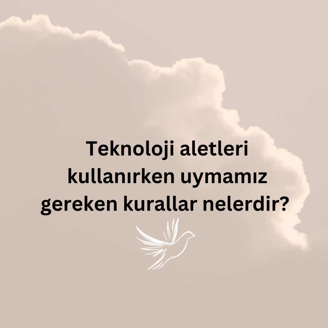 Teknoloji aletleri kullanırken uymamız gereken kurallar nelerdir? | Kelime Bulucu-Kelimelik ...