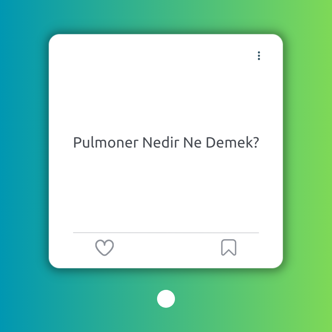 Pulmoner Nedir Ne Demek? | Kelime Bulucu-Kelimelik Bulucusu-Nedir Nedemek -Zıt Anlamı-Eş Anlamı