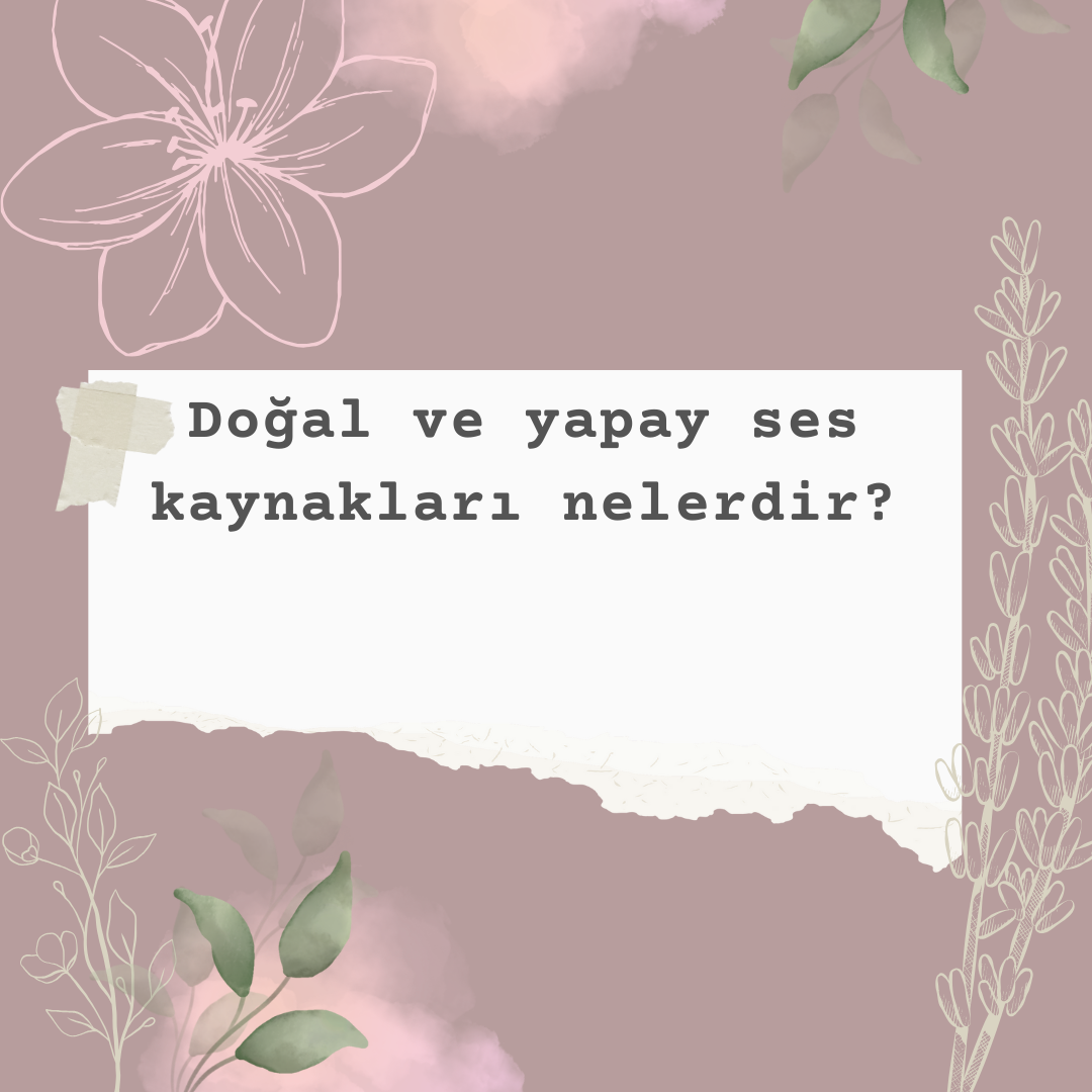 Doğal ve yapay ses kaynakları nelerdir? | Kelime Bulucu-Kelimelik Bulucusu-Nedir Nedemek -Zıt ...
