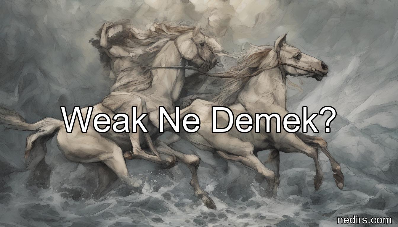 Weak Ne Demek? İngilizce'deki Anlamları ve Kullanımı